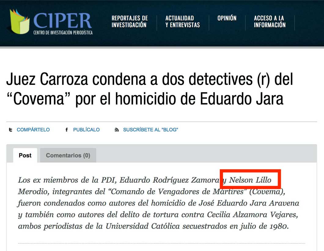 Luis Gubler Diaz - Torturado y Calumniado